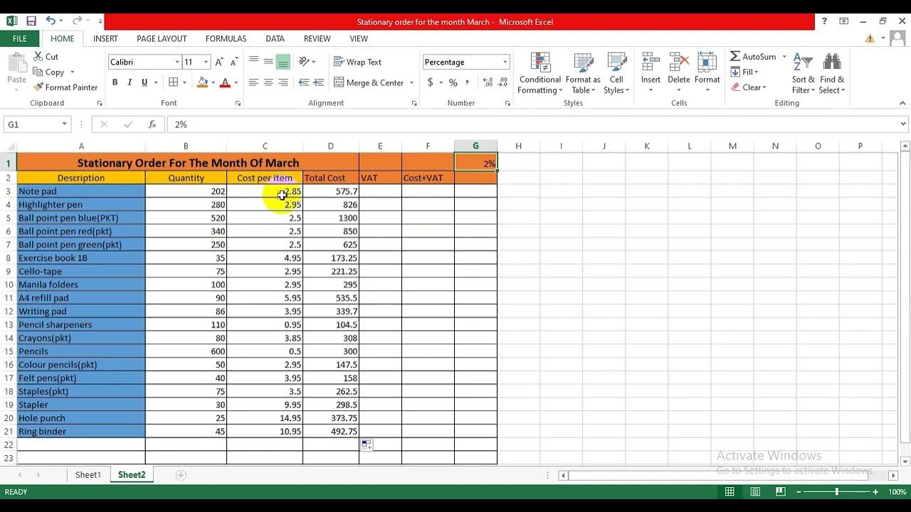 Spreadsheet Practice vol 1: How to use Excel to sum. An easy guide ...