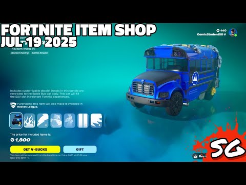 Fortnite Item Shop | *NEW BATTLE BUS CAR + NEW SKINS* | 19-Jul-2025 ...