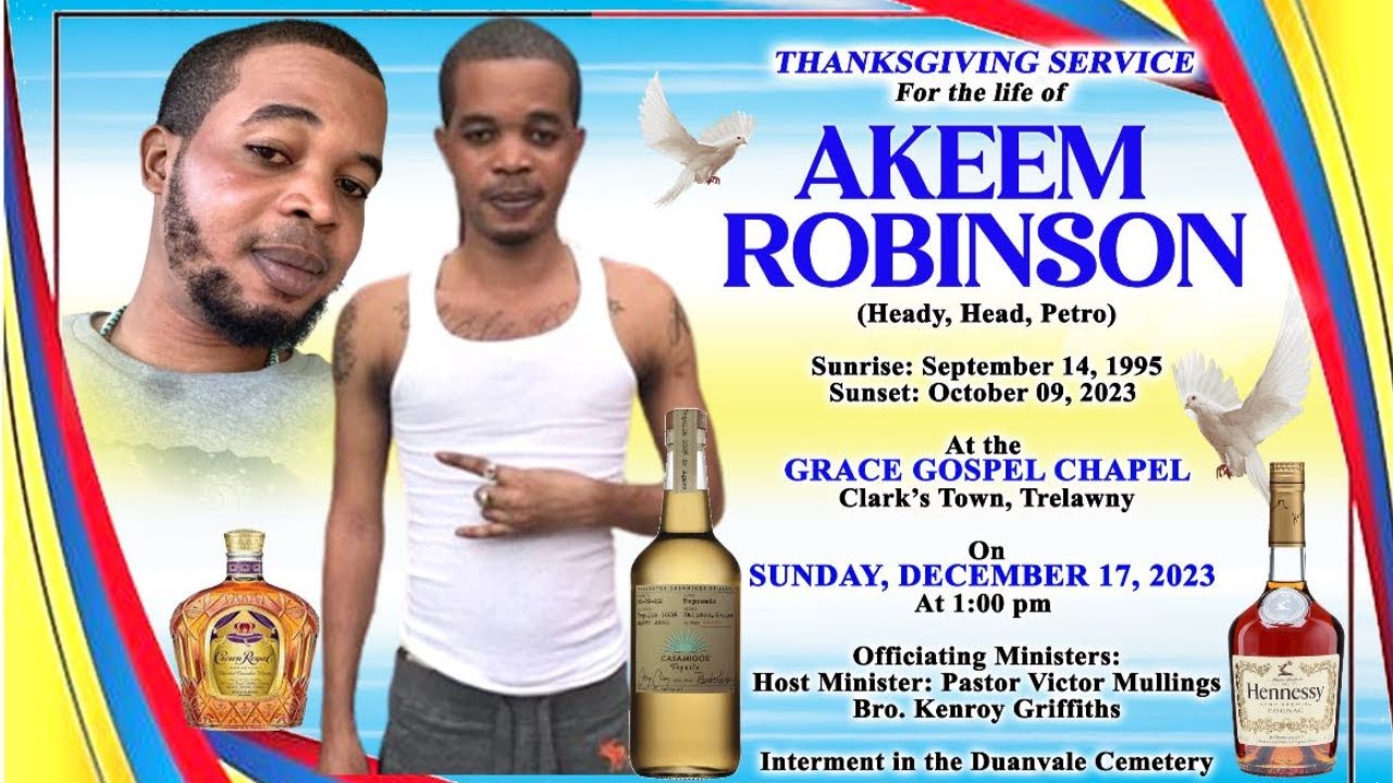 Celebrating the Life of Akeem Robinson "Heady / Head / Petro" - YouTube