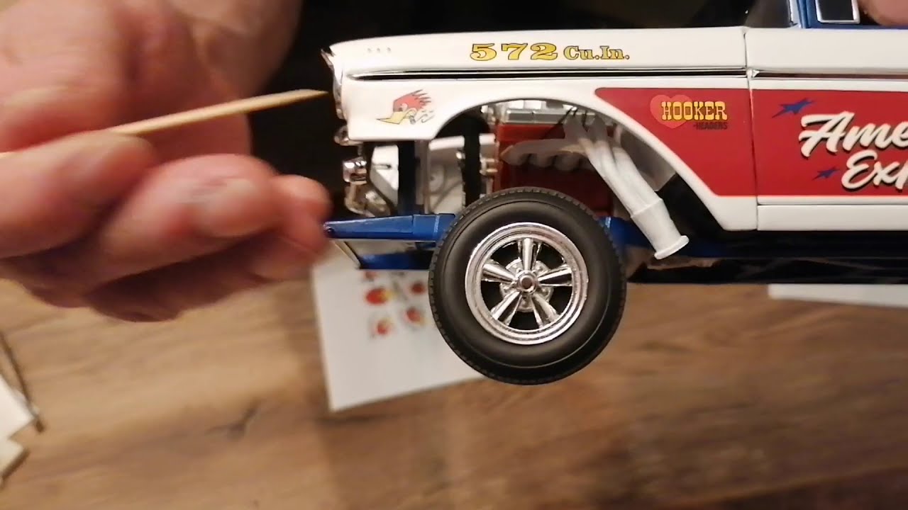 1/18 car model chevrolet bell Air gazer acme Decals applications - YouTube