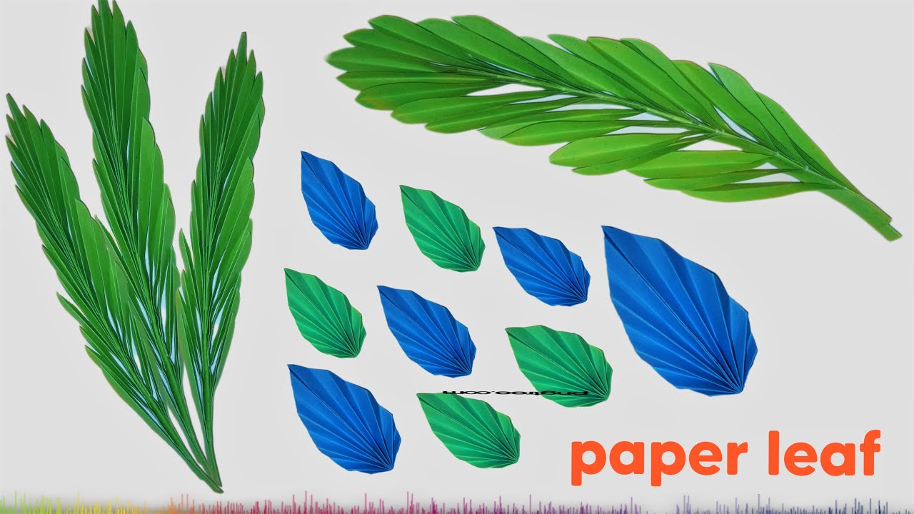 2 ways to make leaves for paper flower easy - YouTube