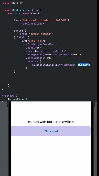 Swift Tutorials - How to Create a Bordered Button in SwiftUI #iostutorial #swifttutorial - YouTube