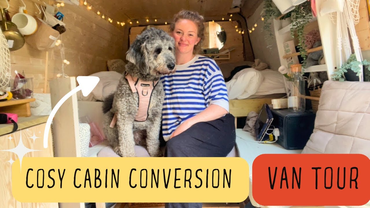 VAN TOUR: DIY Rustic cabin van conversion | Ready for full-time solo ...