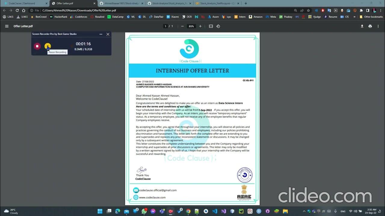 Stock Analysis - Data Science - CodeClause - YouTube