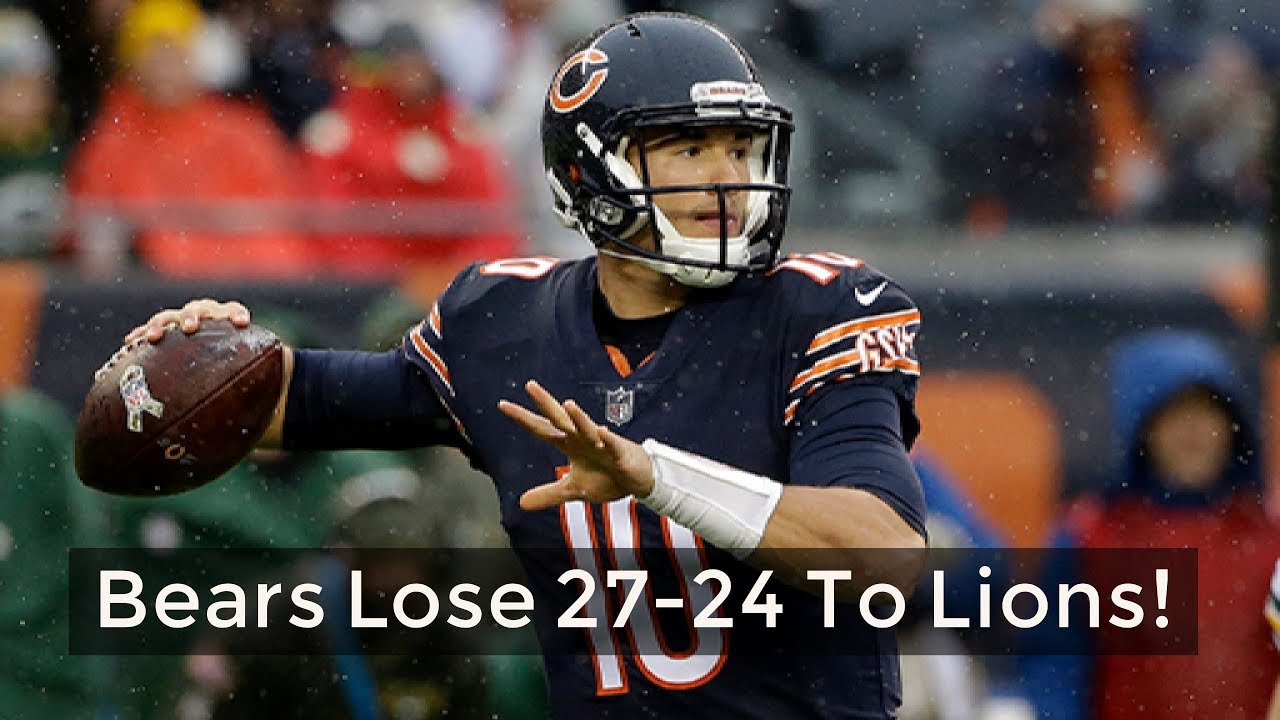 Bears Lose To Lions 27-24 As Connor Barth Misses Last Second FG! - YouTube
