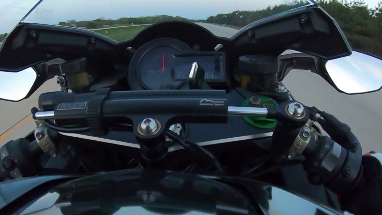 Ninja H2 Top Speed Run! 200MPH+! 250hp - YouTube