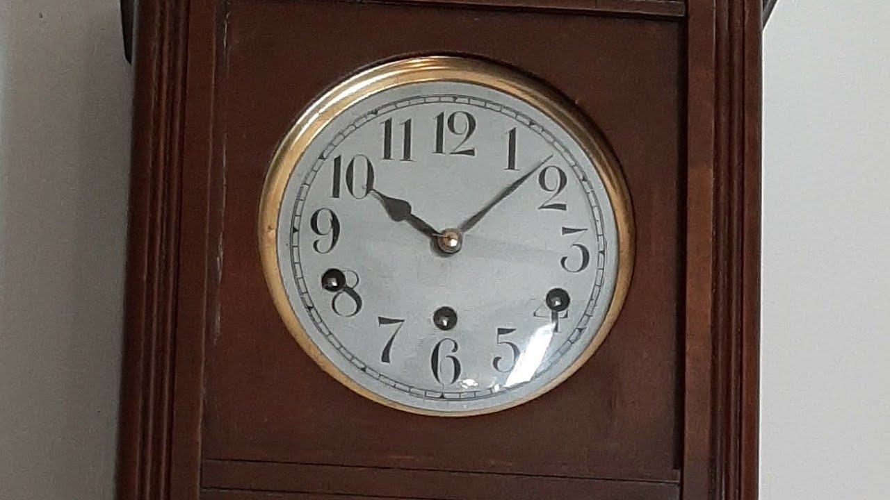 Large Antique German Box Clock - YouTube