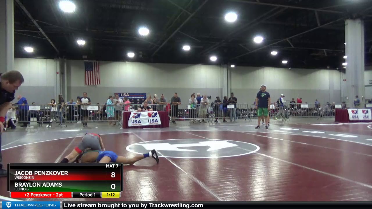 Bantam 62 Jacob Penzkover Wisconsin Vs Braylon Adams Illinois - YouTube