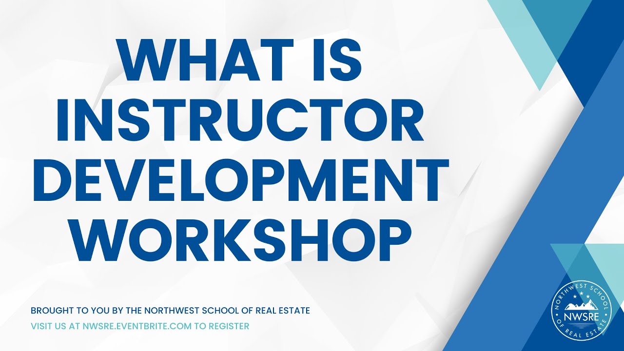 What is the Instructor Development Workshop - YouTube