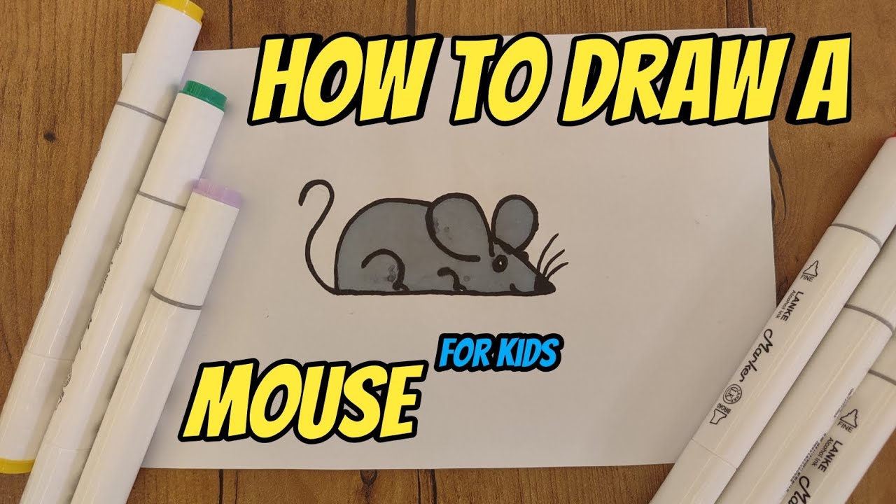 How to draw a funny mouse - YouTube
