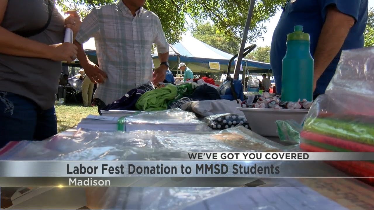Labor Fest organizers collect donations for MMSD students - YouTube