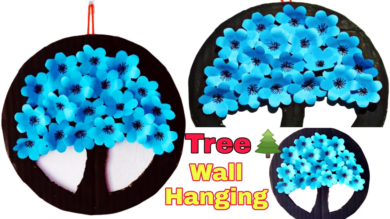 How To Make Cardboard Paper Tree🌲Wall Hanging 🤩 | Tree 🌲 Wall Hanging ...