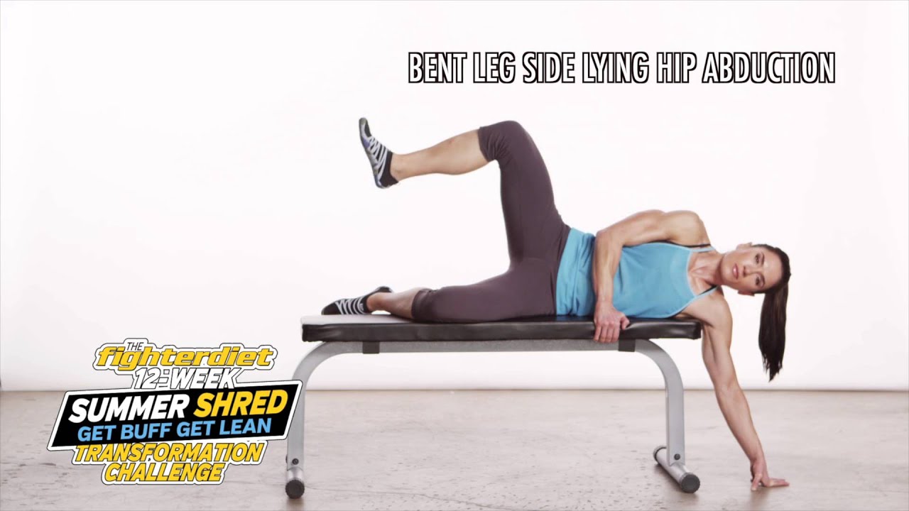 Bent Leg Side Lying Hip Abduction - YouTube