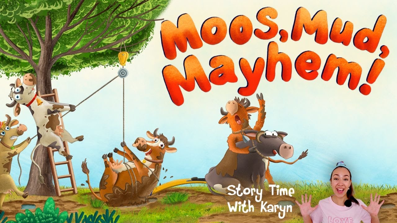Moos, Mud, Mayhem! | Animated Kids Book Read Aloud + Discussion | Friendship + Persistence - YouTube
