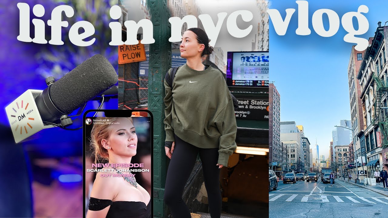 NYC work week in my life vlog | working at dear media, thrift with me ...