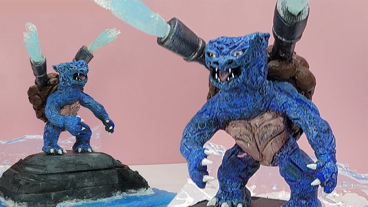 How to make Realistic Blastoise Diorama / Polymer Clay / ResinArt ...