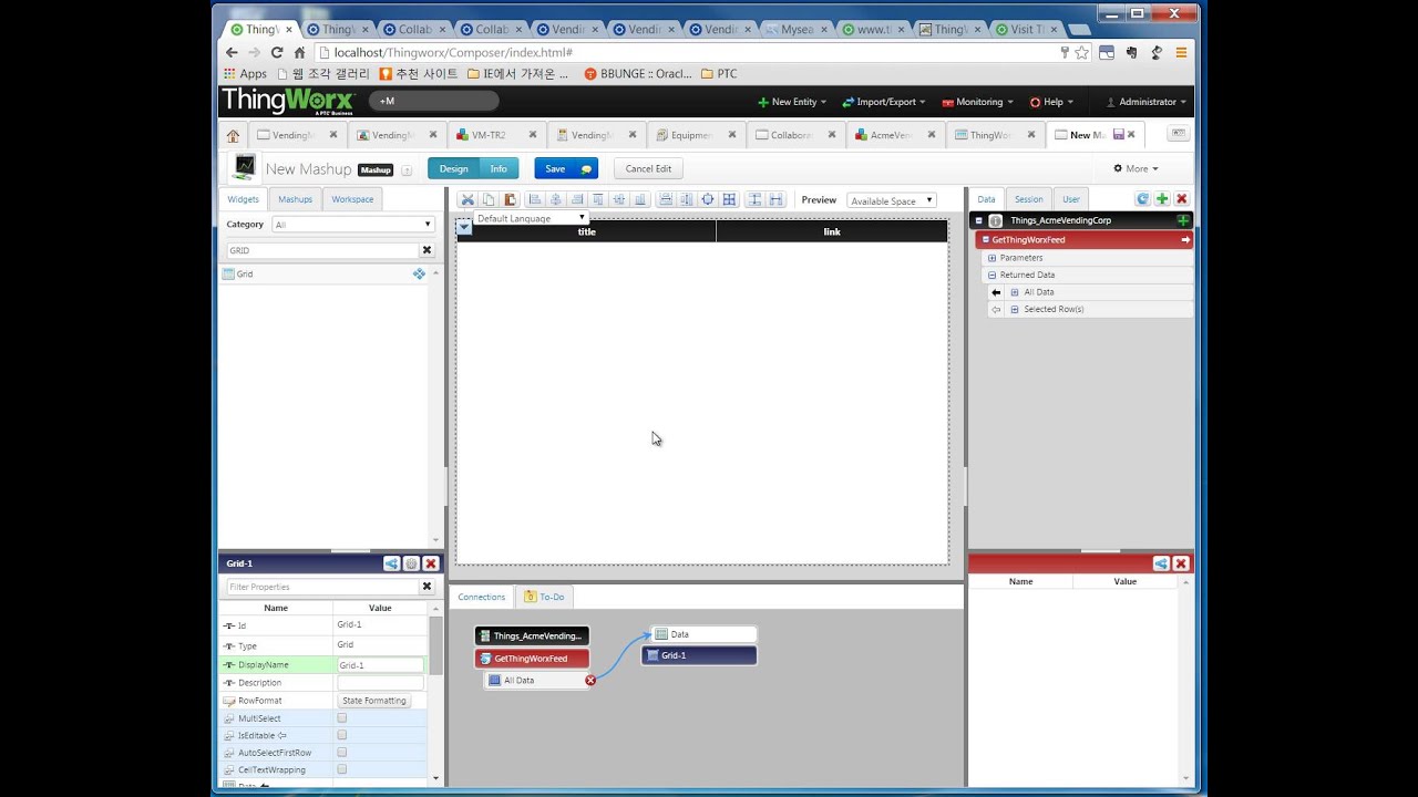 Thingworx Mashup Exercise 07 Create a Mashup to display the ThingWorx ...