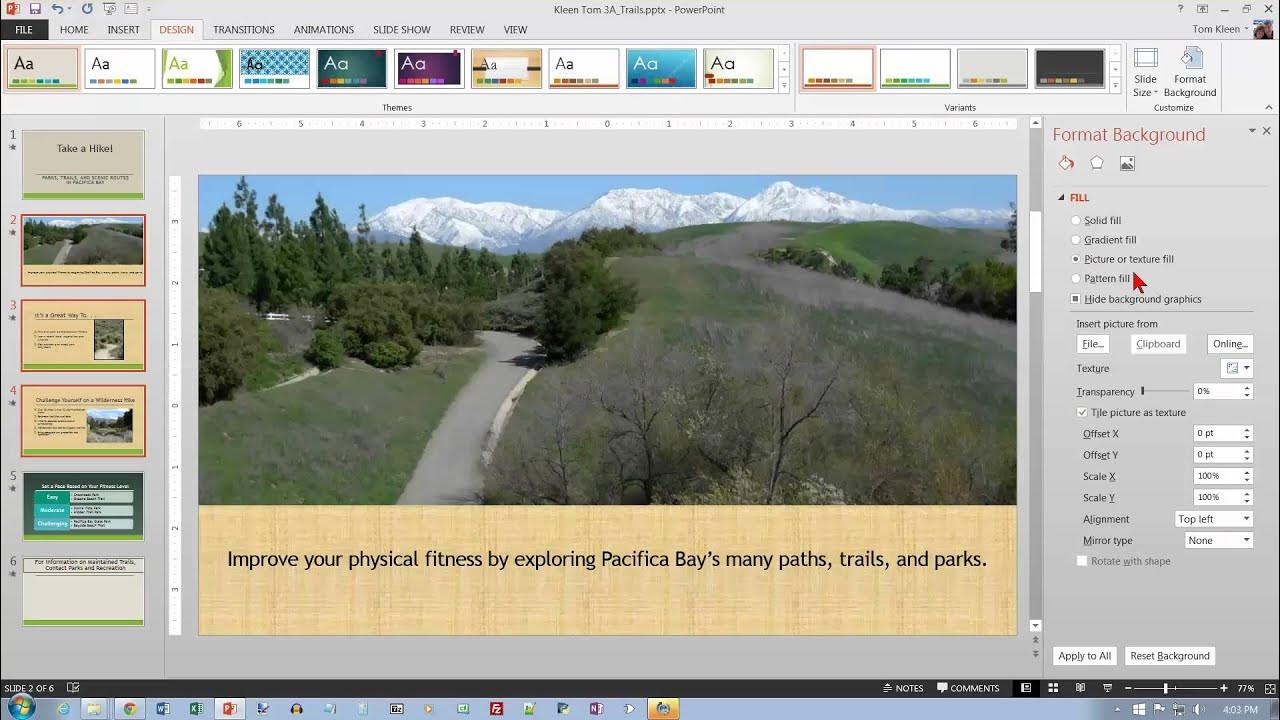 PowerPoint 2013, Go! Project 3A, part 1 of 2 - YouTube