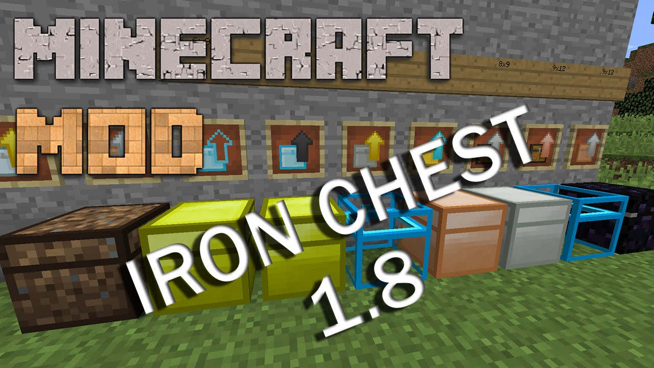 Minecraft Mod ITA : IRON CHESTS 1.8 - YouTube