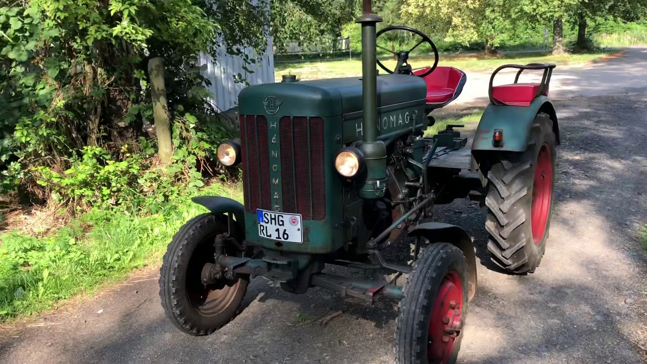 Hanomag R16 B - kurzer Rundgang, Start und Abfahrt - YouTube