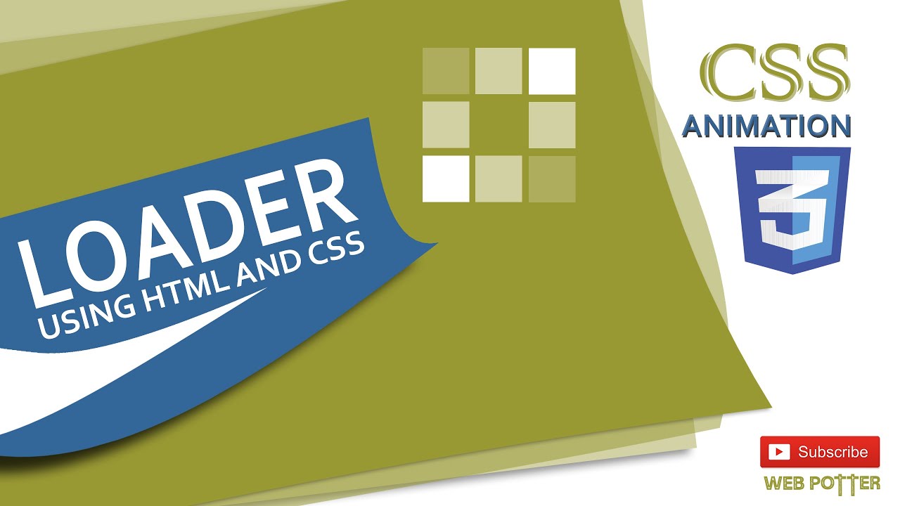 Square Loader With Css Animation Page Loader Pre Loader Youtube