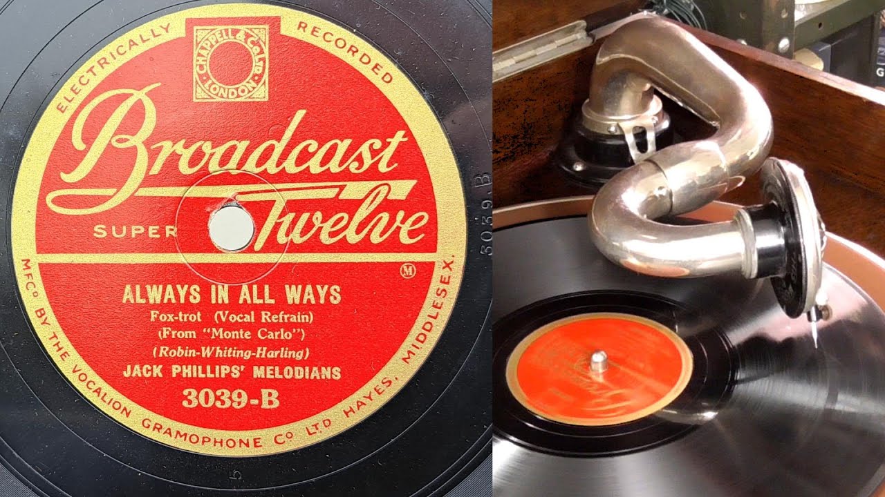HMV 130 playing "Always in All Ways" 78RPM shellac - YouTube
