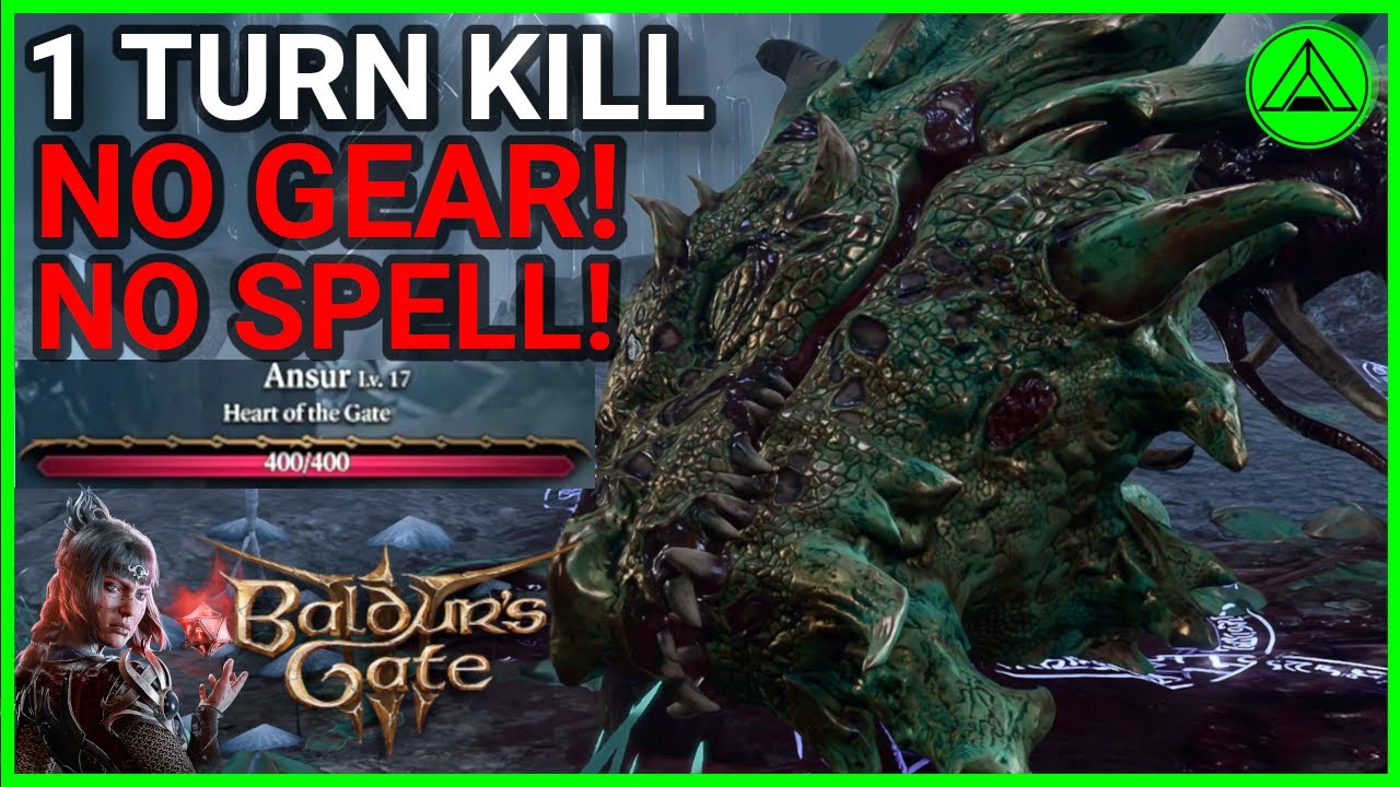 UNDEAD DRAGON KILL in 1 TURN with NO GEAR or SPELL! (Baldur's Gate 3 ...
