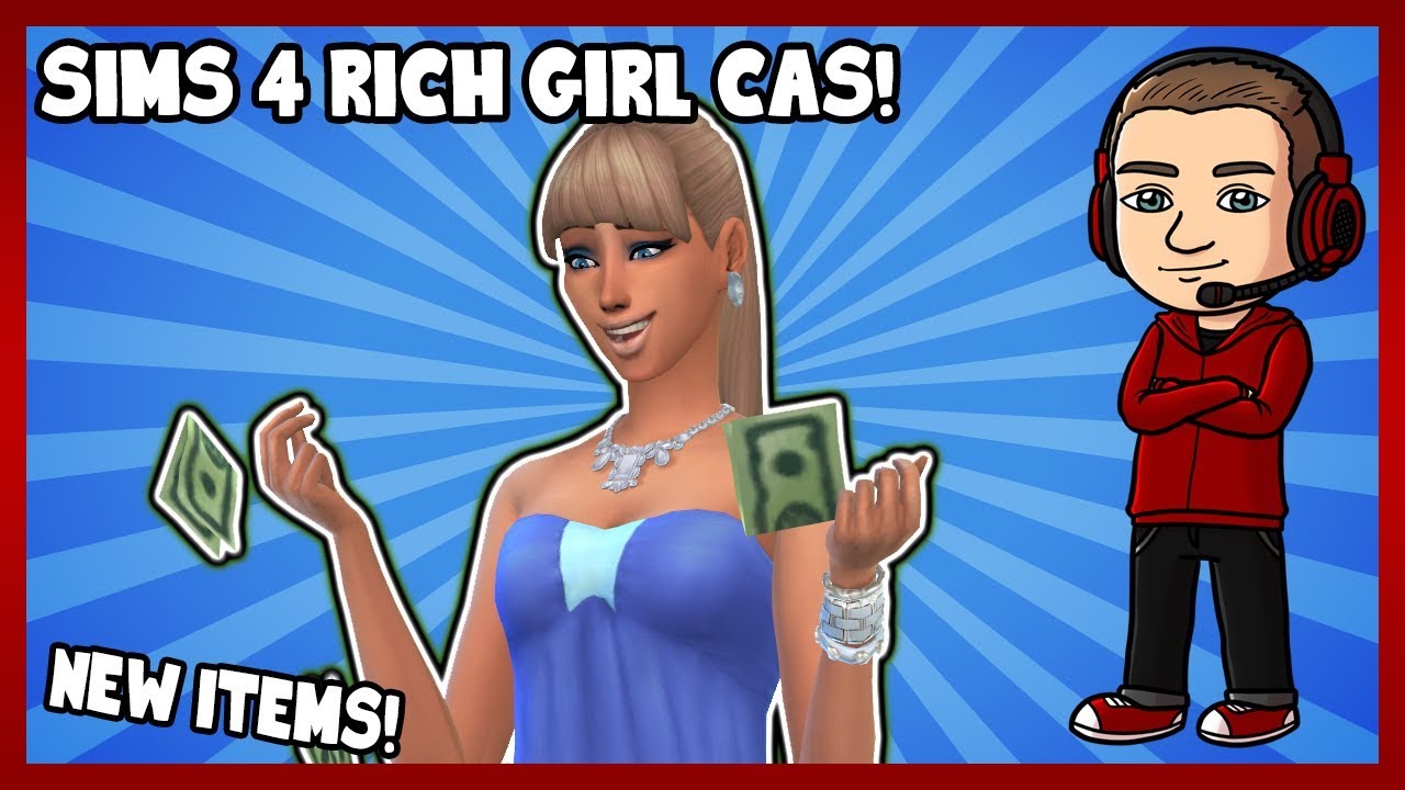 Sims 4 - Rich Girl CAS (New Items!) - YouTube