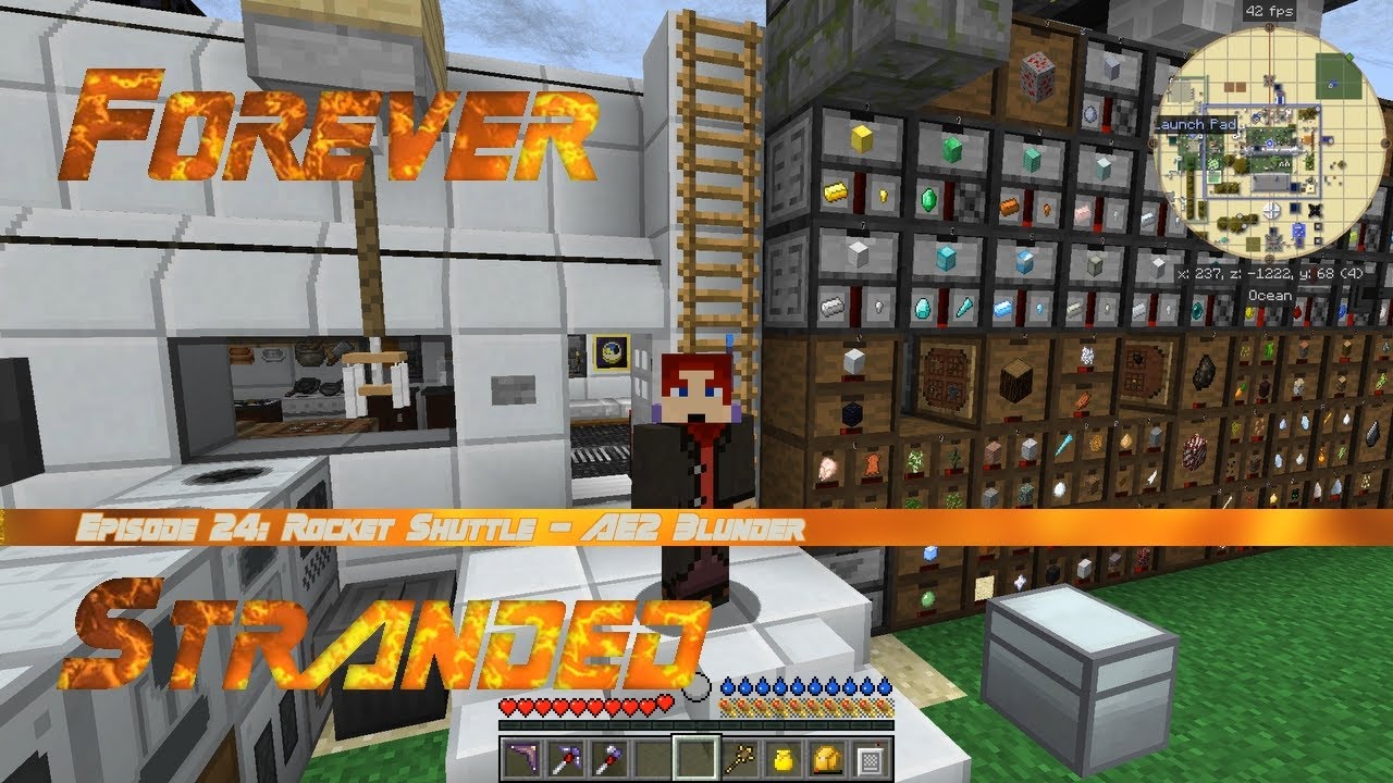 Forever Stranded #24 - Correction - AE2 ME interface needs a crafting ...