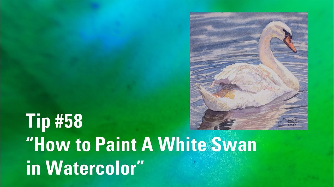 How to Paint a White Swan in Watercolor | Watercolor Painting Tip 58 ...