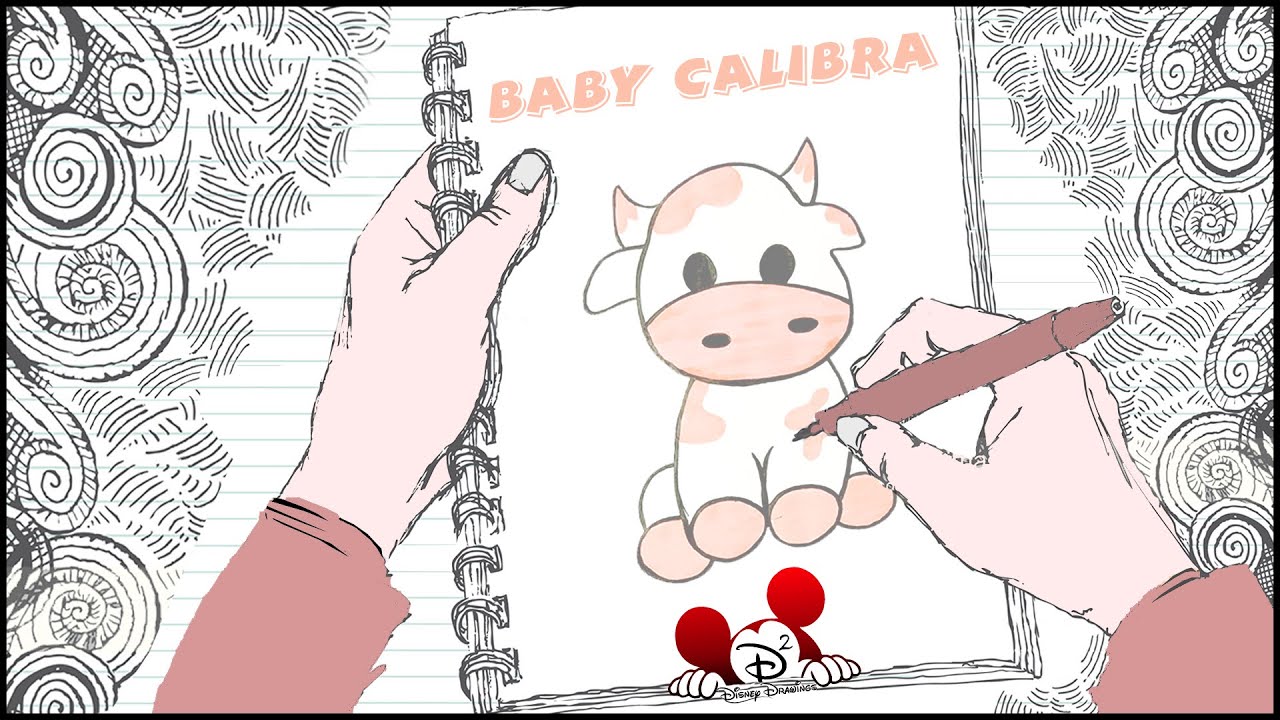 Learn How to Draw this Cute Calibra Cow - D2 Disney Drawing | Easy ...