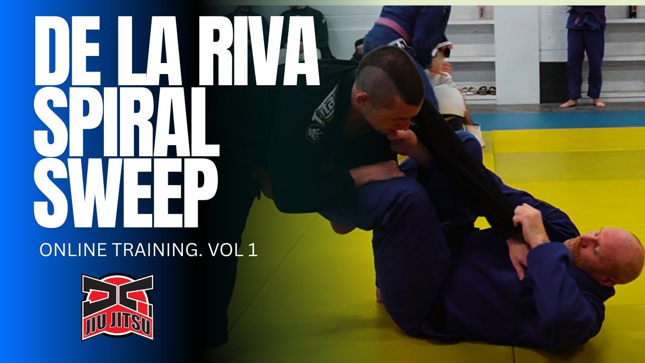 De la Riva spin throw sweep and armlock - YouTube