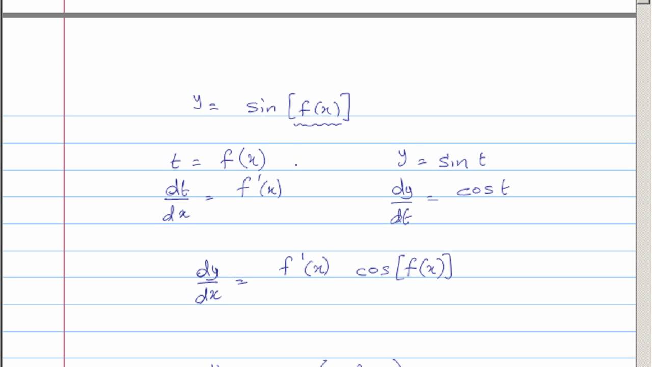 Differentiation - 09 Functions of trig functions e.g. sin(6x+3), sec ...