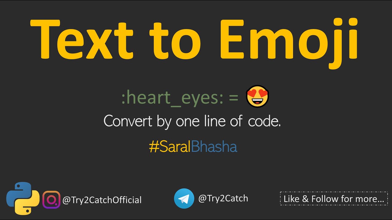 Convert Text To Emoji One Liner YouTube convert-text-to-emoji-one-liner-youtube