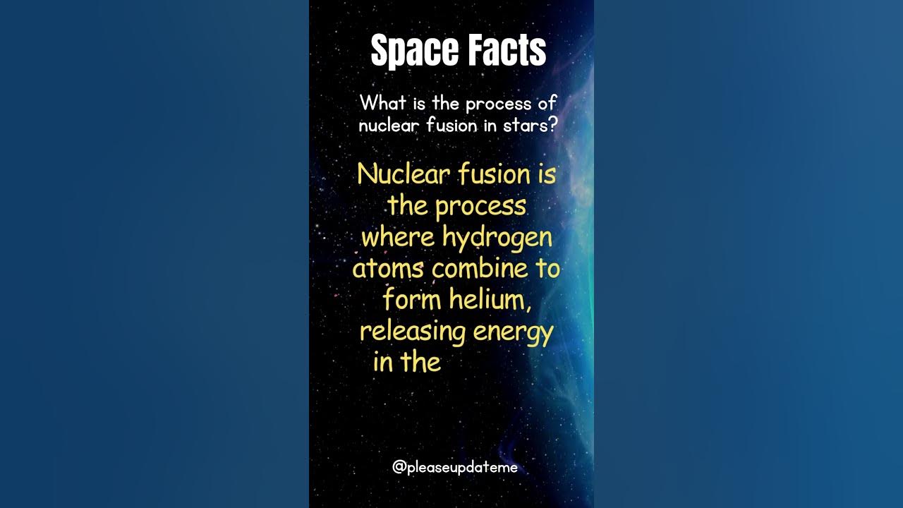 What is the process of nuclear fusion in stars #shorts s - YouTube