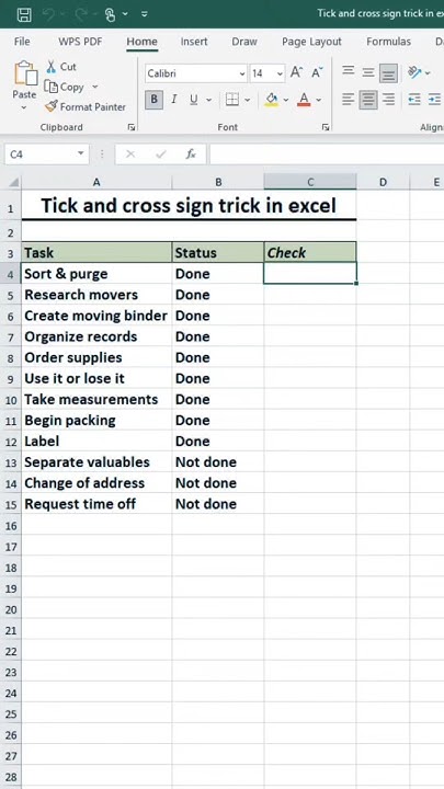 Tick and cross sign trick in Excel 💯 #excelformula #exceltutorial #exceltips #exceltricks #excel ...