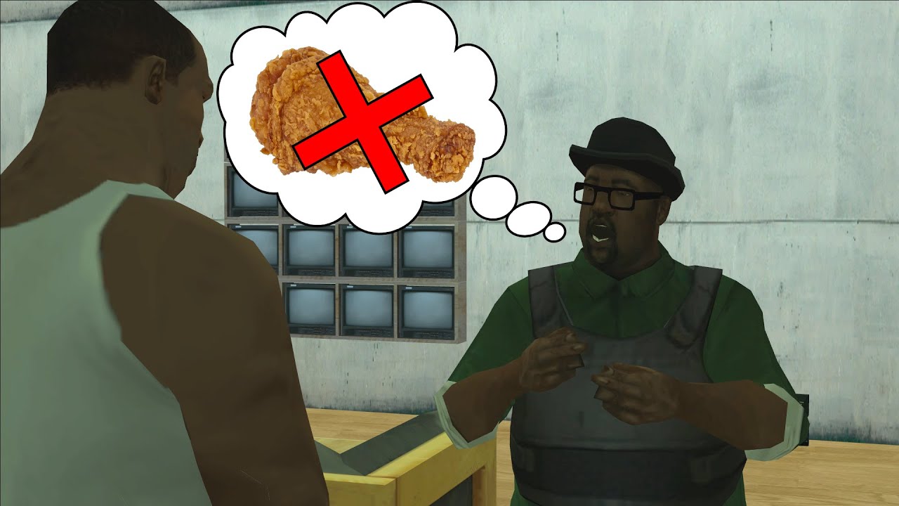 Not hungry Big Smoke hates Fat CJ - YouTube