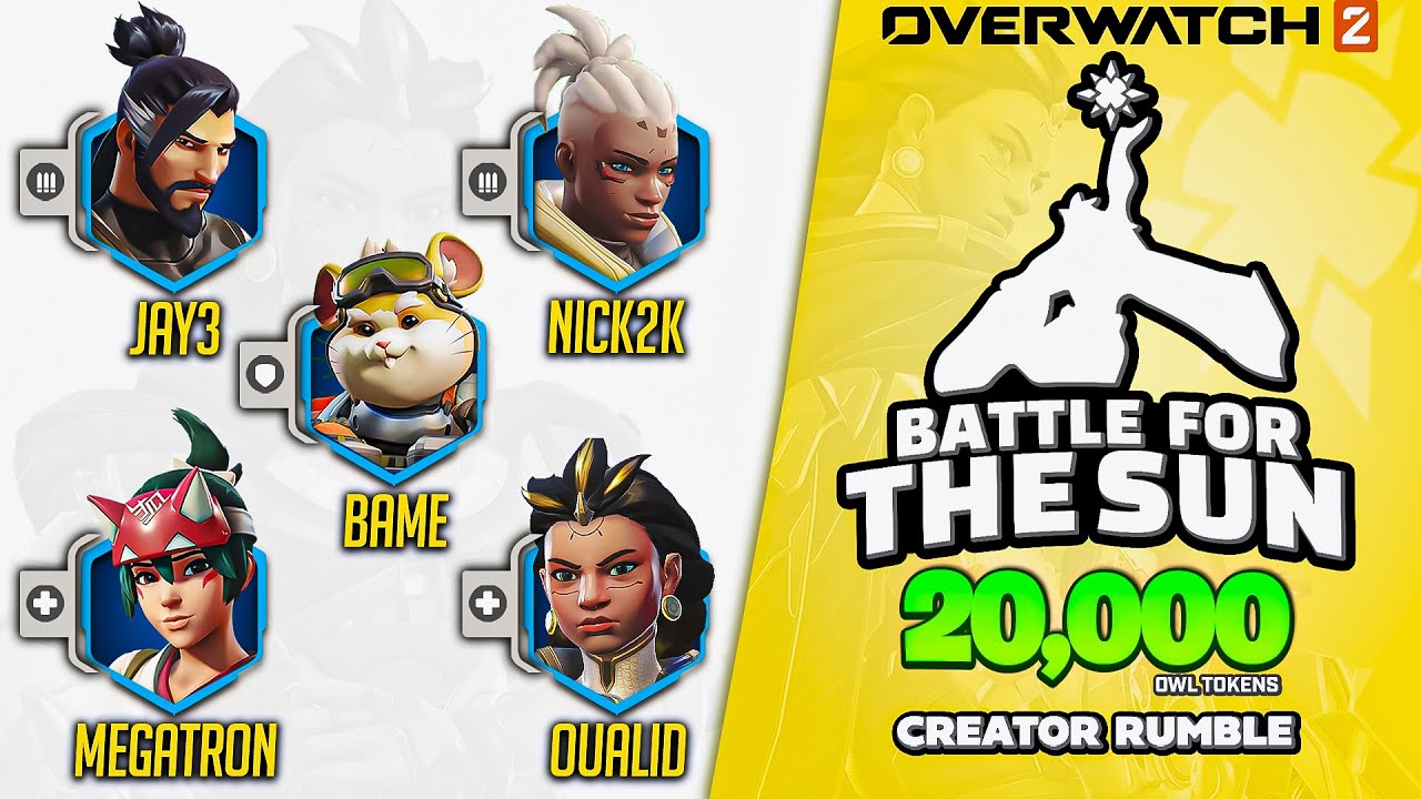 Jay3 Plays in The 20,000 Overwatch 2 Battle for the Sun Tournament w/ Megatron, Oualid, Bame ...