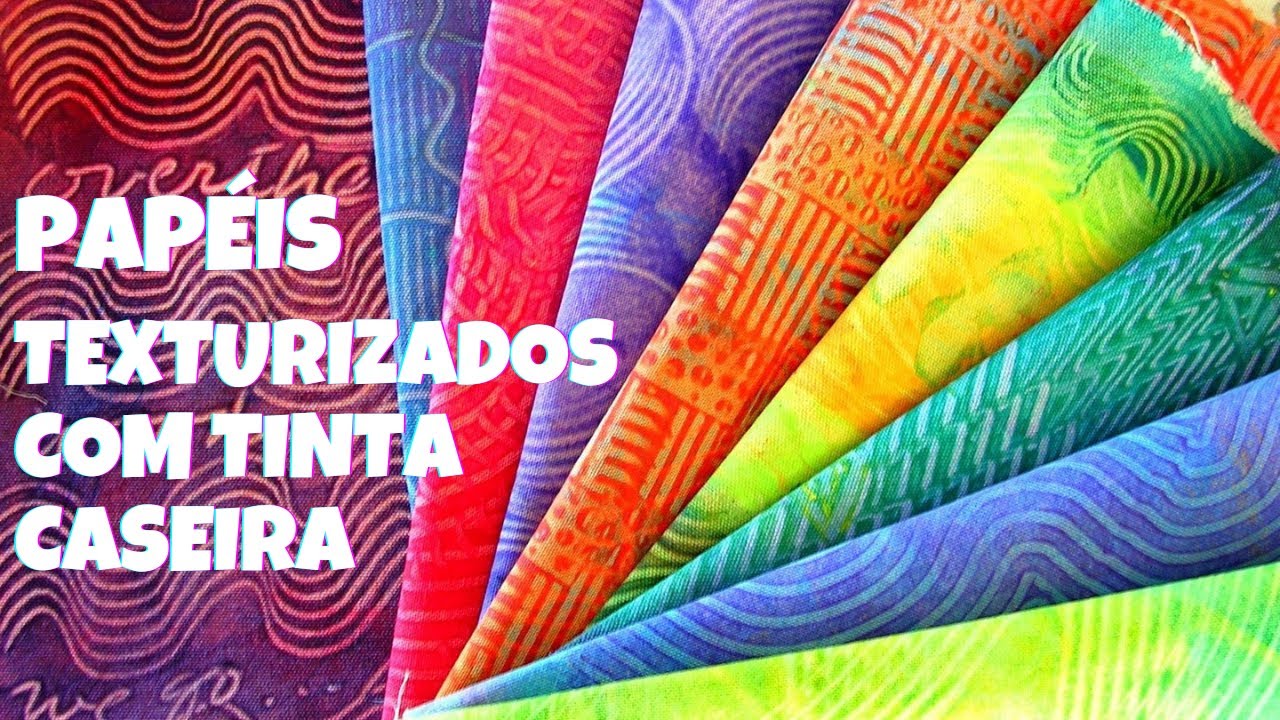 COMO TEXTURIZAR PAPEL COM TINTA CASEIRA - PASTE PAPER - NOVIDADE - DIY ...