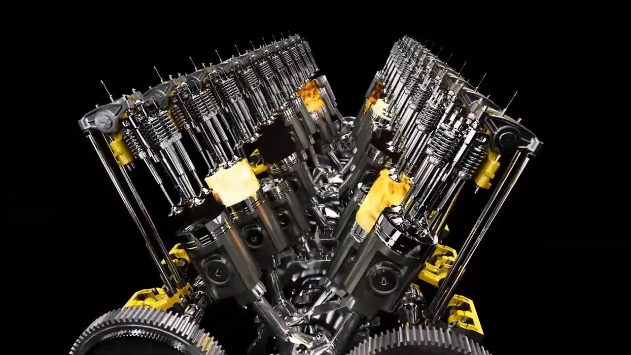 Caterpillar Motor 20 Cilindros em V a Gás - animação - YouTube