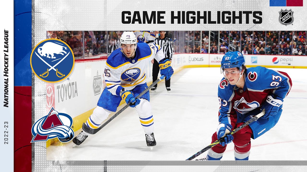 Sabres @ Avalanche 12/15 | NHL Highlights 2022 - YouTube
