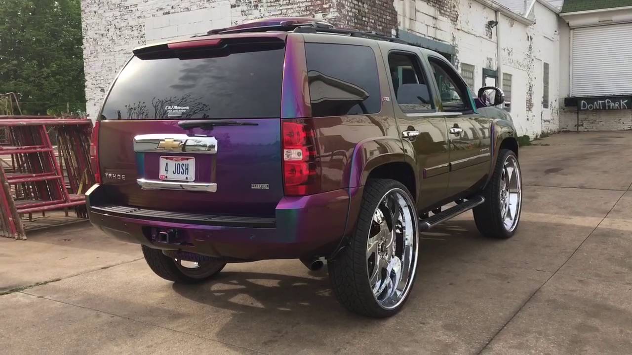 @mrdoitall_llc Chameleon Z-71 Tahoe on 32s Forgiatos - YouTube