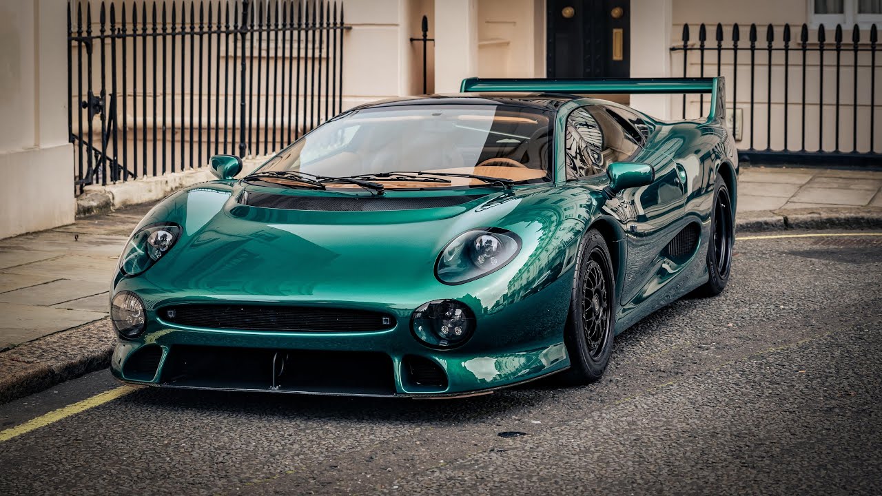 INSANE 1of1 Jaguar XJ220 Restomod LOUD sounds in London!! - YouTube