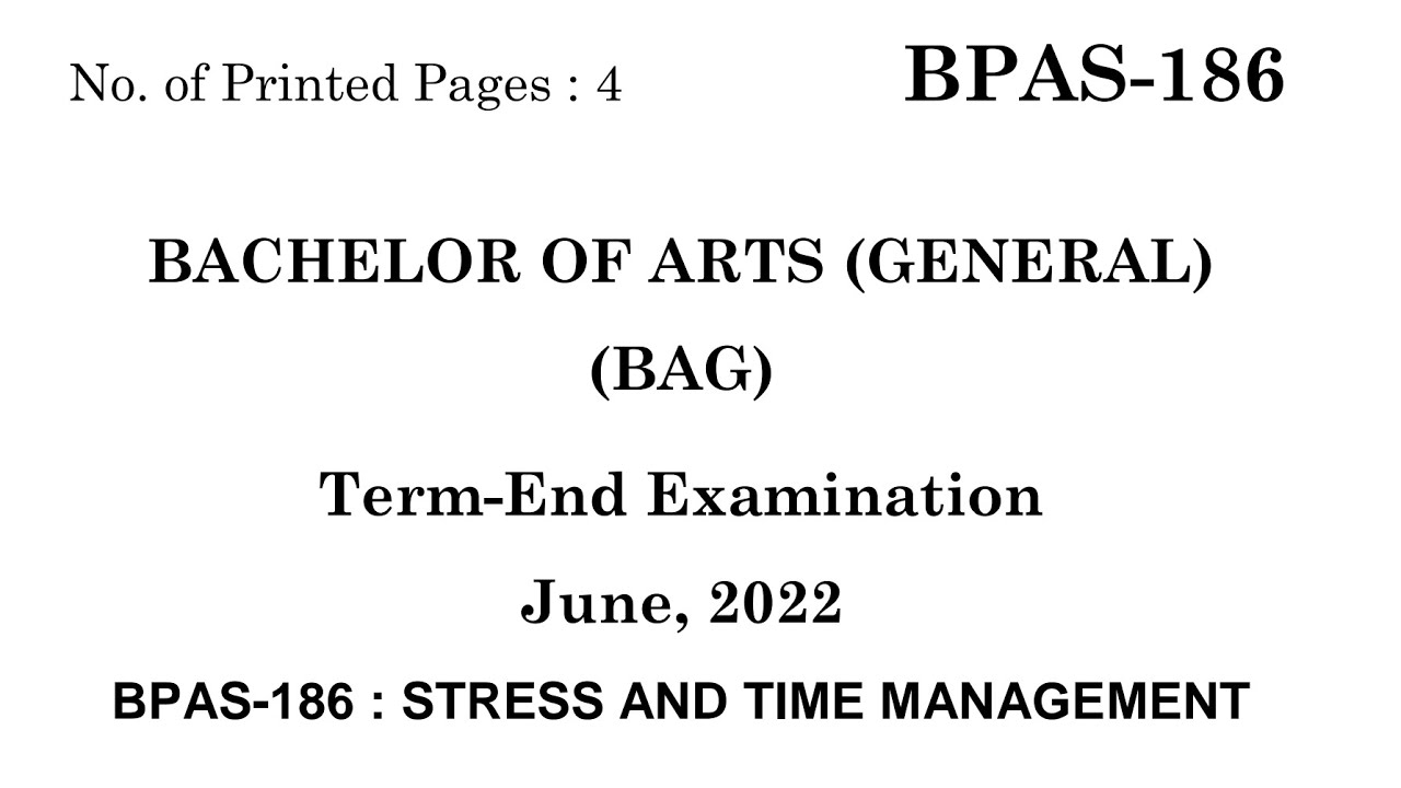 BPAS 186 important questions | BPAS 186 previous year question paper ...