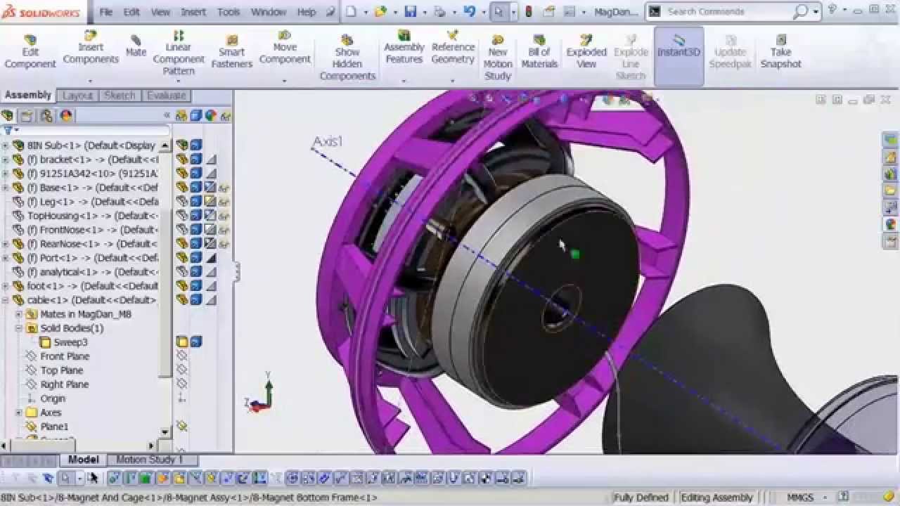 SolidWorks 301 - Design a Subwoofer in SolidWorks - YouTube