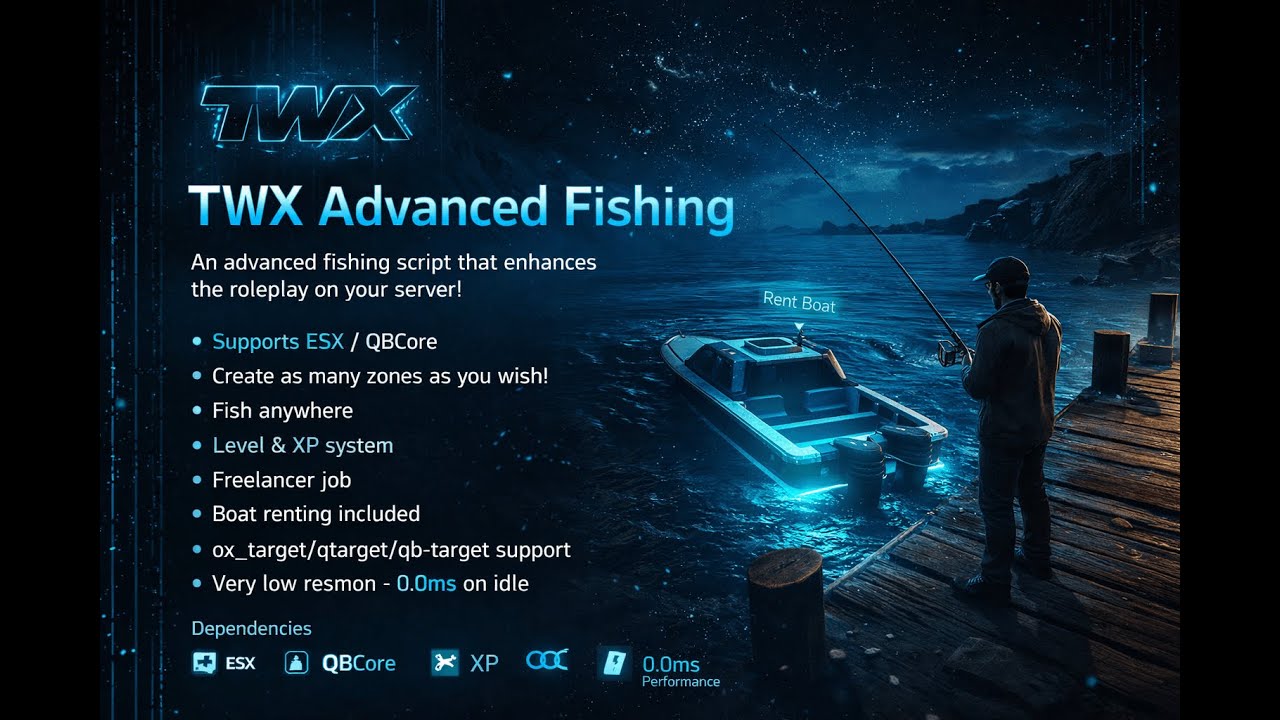 Advanced Fishing (ESX/QB) - TWX Scripts - YouTube