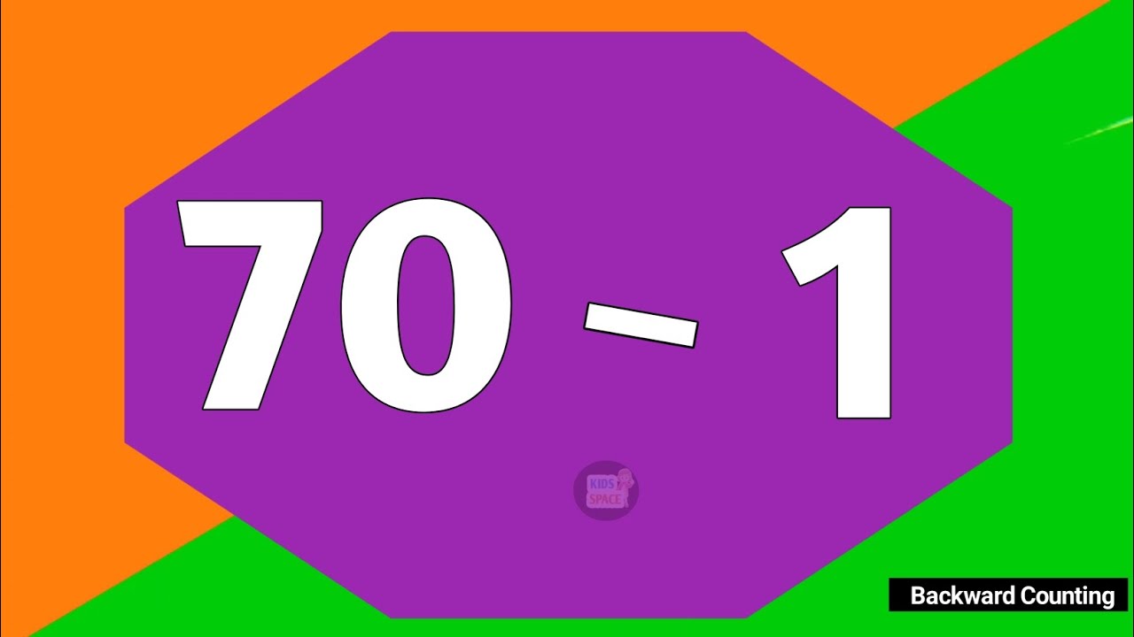 70 to 1|| Backward 123 || Counting 70 to 1|| counting for kids || kids ...
