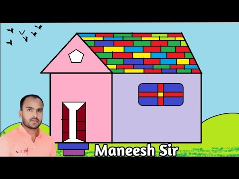 Home drawing in ms paint ,Ms paint me Ghar kaise banate hai, #Home ...