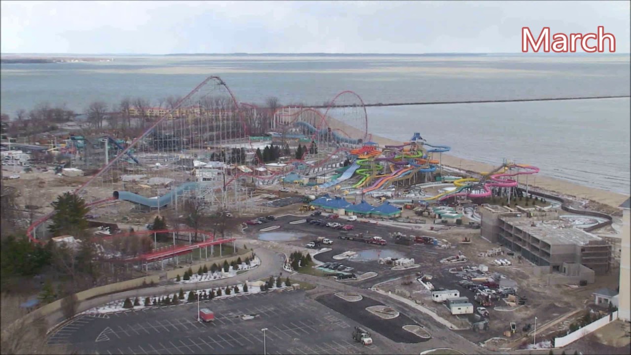 Cedar Point 2017: Cedar Point Shores Complete Construction Time Lapse ...
