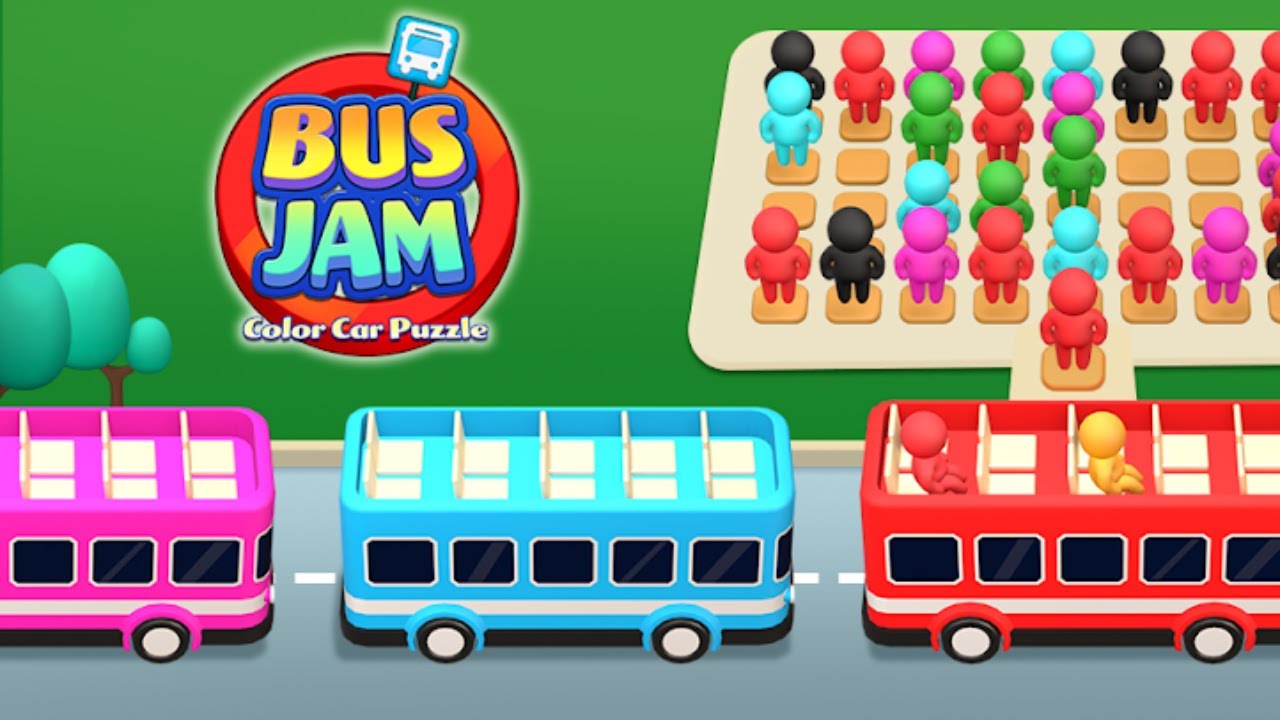 Bus Jam - Color Car Puzzle Game All Mobile Video Gameplay - YouTube